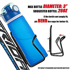 USHAKE Water Bottle Cages, Basic MTB Bike Bicycle Alloy Aluminum Lightweight Water Bottle Holder Cages Brackets(2 Pack- Drilled Holes Required)