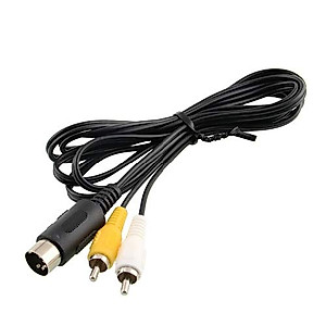 Gimax For Sega Genesis 1 AV Cable Audio Video AV Cable Cord 6ft RCA Cable Connection Cord Mega Drive