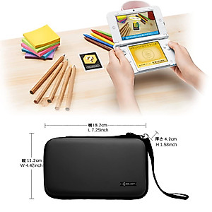 BEADY Carrying Case for Nintendo NEW3DS XL, NEW3DS LL, 3DS XL, 3DS LL storage case console storage case BLACK