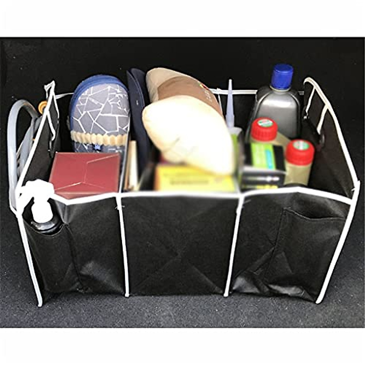 Car Multi Pocket Trunk Organizer Large Capacity Folding Storage Bag Trunk Stowing and Tidying Trunk Organizer Car Accessories