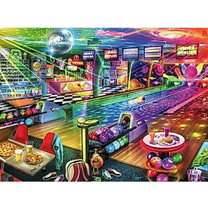 Buffalo Games - Aimee Stewart - Blacklight Bowling - 1000 Piece Jigsaw Puzzle,Multicolour