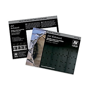 Vallejo Acrylicos Metal Color Jet Exhaust Paint Set, black, 1 Fl Oz (Pack of 1)