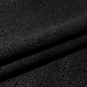 Upholstery Suede Fabric Soft & Smooth Suede Cloth Double-Sided Suede Material Furniture and Car Upholstery for Sofa,Chairs,Pillows,Vehicle Door Panel, Roof (48inchx60inch, Black)