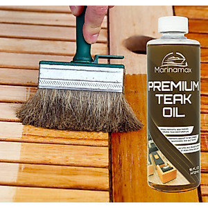 Premium Teak Oil 16 Oz | Wood Oil, Preserver, Stain, Sealer, and Protector | Great for Teak Furniture and Boat and Marine Interior Teak Wood
