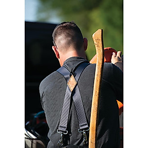 Weaver Arborist Nylon Black/Gray Arborist Logging Belt and Suspenders for Tree Cutting, Adjustable waist fits sizes 30"-52"