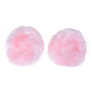 4 Pcs Large Size Ultra Soft Plush Baby Fluffy Powder Puff Comfortable Toddler Body Dusting Powder Puffs Talcum Powders Puff with Cute Bowknot,3.9 Inch (Pink) BY DINGJIN