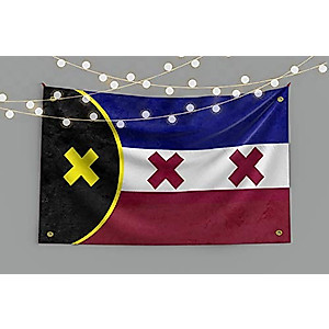 Lmanberg Flag Tapestry Dream SMP, L'manberg Flag 2x3 FT Double Stitched Polyester Flag with 4 Gronments