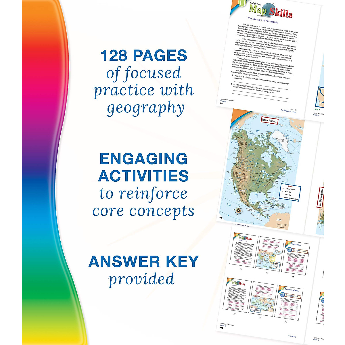 Spectrum Grade 6 Geography Workbook, 6th Grade Workbook Covering International Current Events, World Religions, Migration World History, and World Map ... or Homeschool Curriculum (Volume 96)