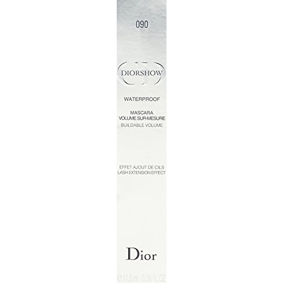 Christian Dior Diorshow Waterproof Mascara, No. 090 Black, 0.38 Ounce