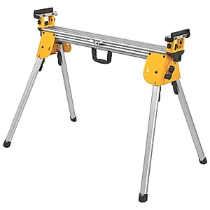DEWALT Miter Saw Stand, Collapsible and Portable, 40” Beam, Extends up to 10 ft, Holds up to 500 lbs (DWX724),Silver