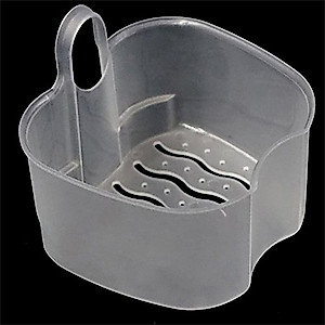 XuBa Pp Denture Bath Box Case Dental False Teeth Storage Box With Hanging Net Container