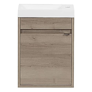 Spring Mill Cabinets Kambree Bathroom Vanity with Sink, 15.75 in. W x 8.66 in. D x 22.13 in. H, Forest Elm