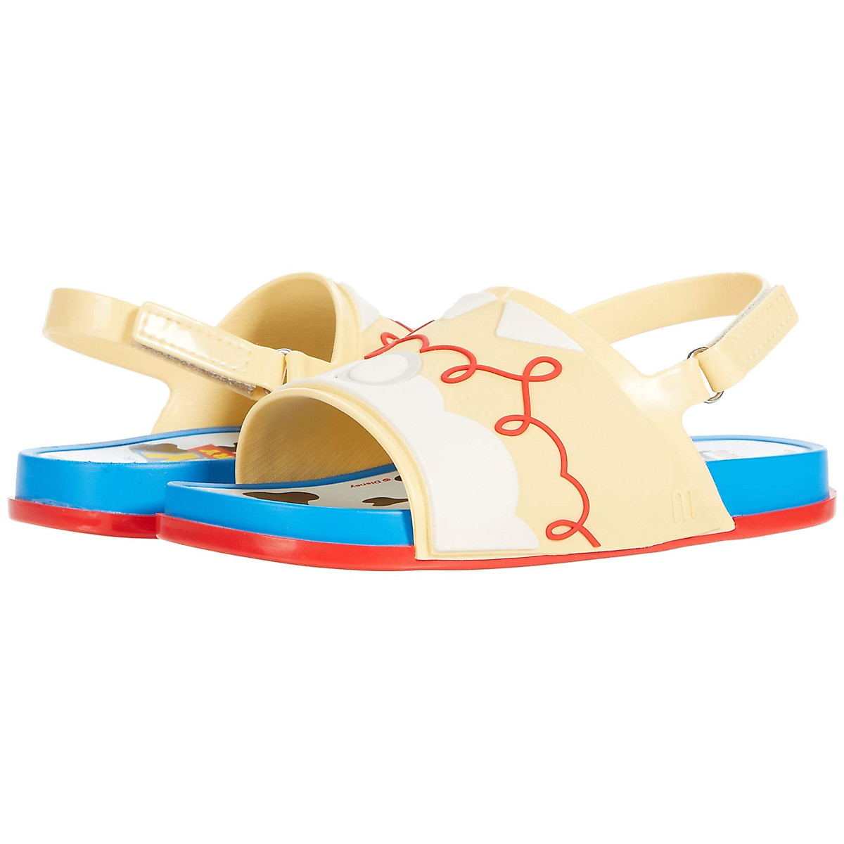 mini melissa Girl's Beach Slide + Toy Story BB (Toddler/Little Kid) Blue/Yellow 5 Toddler M