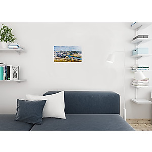 Paul Cezanne Ile De France Landscape Fine Art Impressionist Posters Paul Cezanne Art Prints Nature Landscape Painting Town French Artist Wall Decor Romantic Art Cool Wall Art Print Poster 18x12