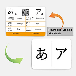 Hiragana and Katakana Syllabary Alphabet Japanese Flash Cards for Beginners - Katakana & Hiragana Flash Cards (Learning Video with Pure Pronunciation) (Classic Edition)