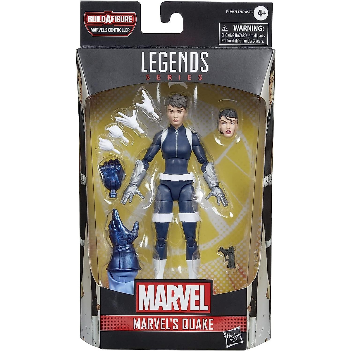 Marvel Legends Series Quake Secret Warriors Comics Action Figure 6-inch Collectible Toy, 5 Accessories, 2 Build-A-Figure Parts