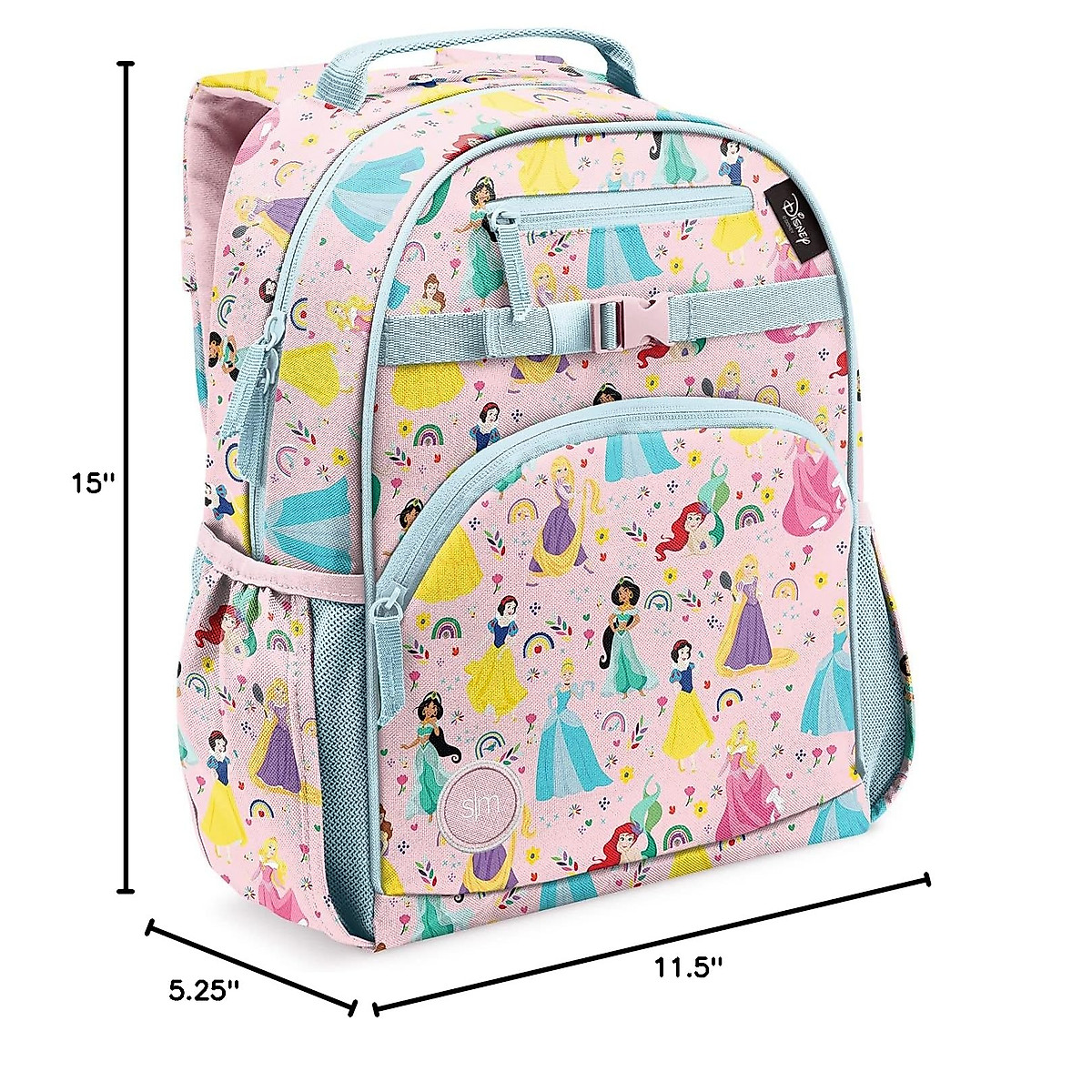 Simple Modern Disney Kids Backpack for School Boys Girls | Kindergarten Elementary Toddler Backpack | Fletcher Collection | Kids - Medium (15" tall) | Princess Rainbows