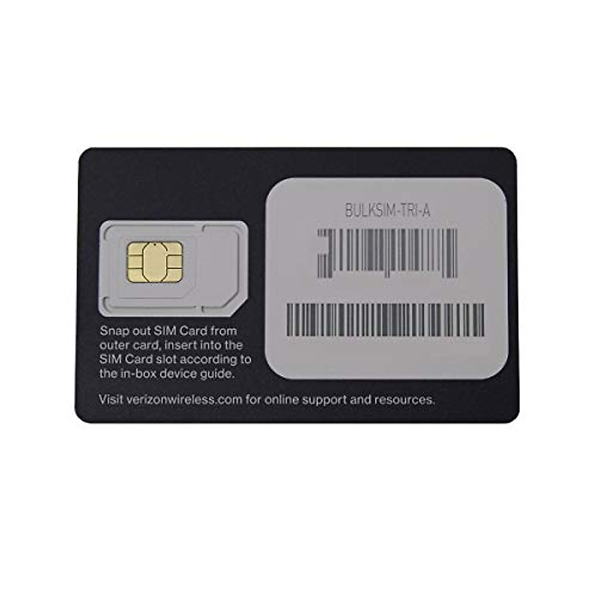 Verizon Wireless 4G LTE SIM Card - All 3 Sizes (3-in-1), Nano/Micro/Standard Sizes (4FF / 3FF / 2FF)