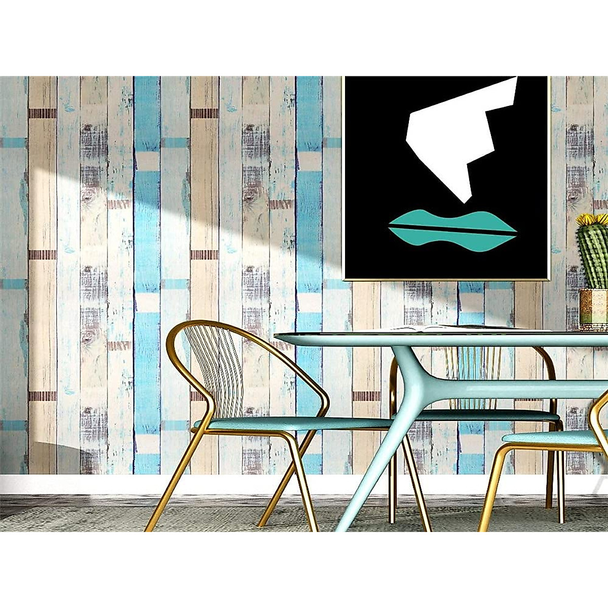 HOYOYO 17.8 x 118 Inches Self-Adhesive Liner Paper, Removable Shelf Liner Wall Stickers Dresser Drawer Peel Stick Kitchen Home Decor, Colorful Wood Grain