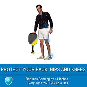 LUCKY CLOVER Pickleball Ball Retriever: Easy Pickleball Ball Accessory to Pick Up Pickleball Balls Without Bending Over, Attaches to Pickleball Paddle Bottom, Fits Any Pickleball Paddles(2 Pack)