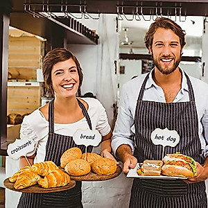 50 Pieces Cheese Markers for Charcuterie Board Buffet Labels Food Tags Blank Toothpick Flags Appetizer Signs Chalkboard Cupcake Toppers Picks for Wedding Birthday Party Decorations (White)