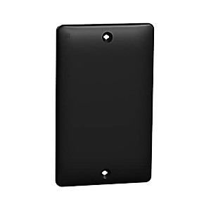Square D by Schneider Electric Square D X Series Wall Plate for Outlet and Light Switch, Standard Size Blank 1 Gang, Matte Black