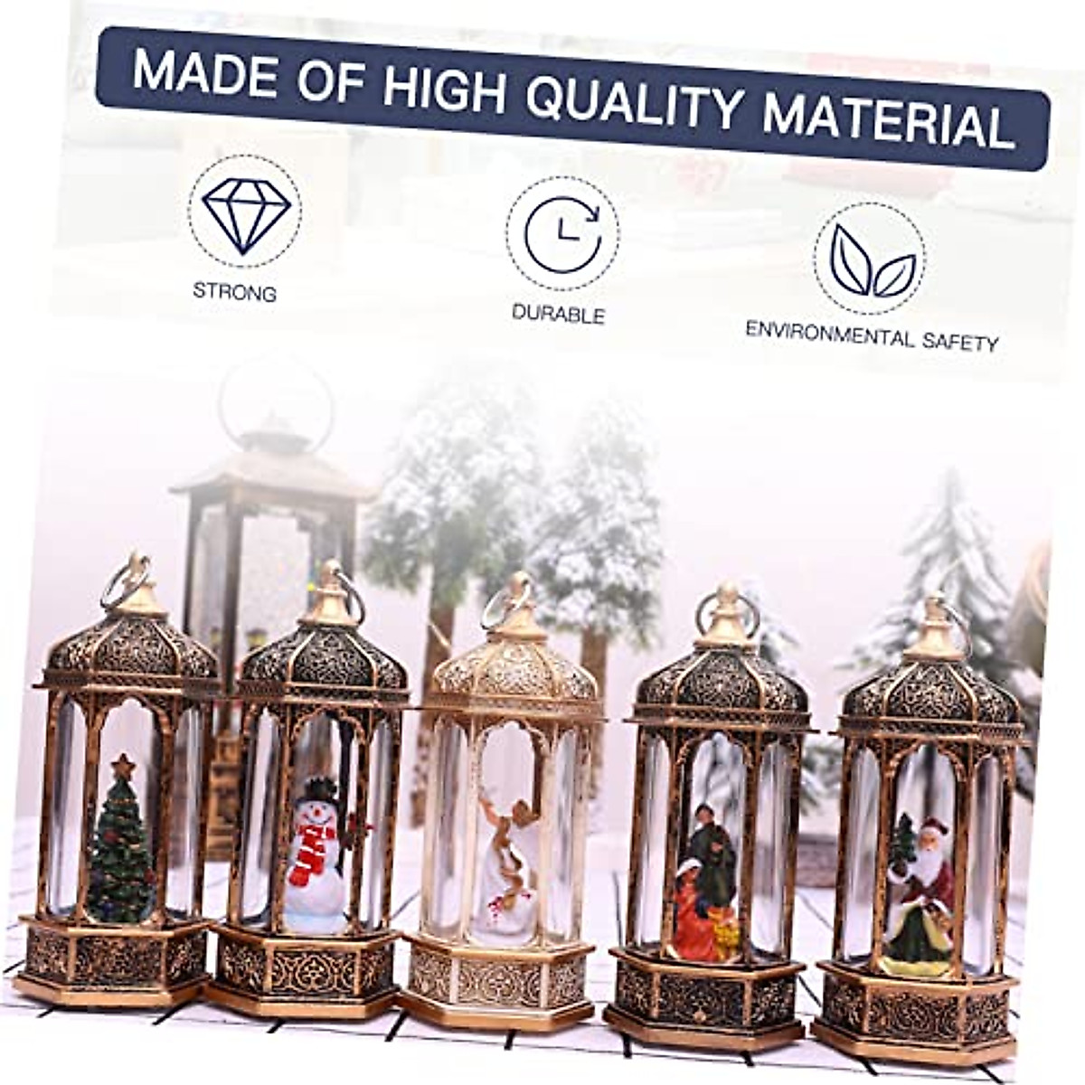 Abaodam Christmas Decor Christmas Lights Christmas Snow Globes Adornos para Mesa De Christmas Decorations Christmas Tabletop Lights Decorative Christmas Lantern Xmas Light
