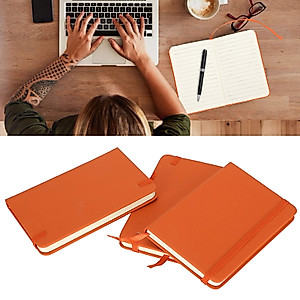 VINGVO Notebook, Eye Protection Hardcover Notepad Environmentally Friendly Ink Paper for Diary for Gratitude Diary for Writing for Office Notes(Orange)