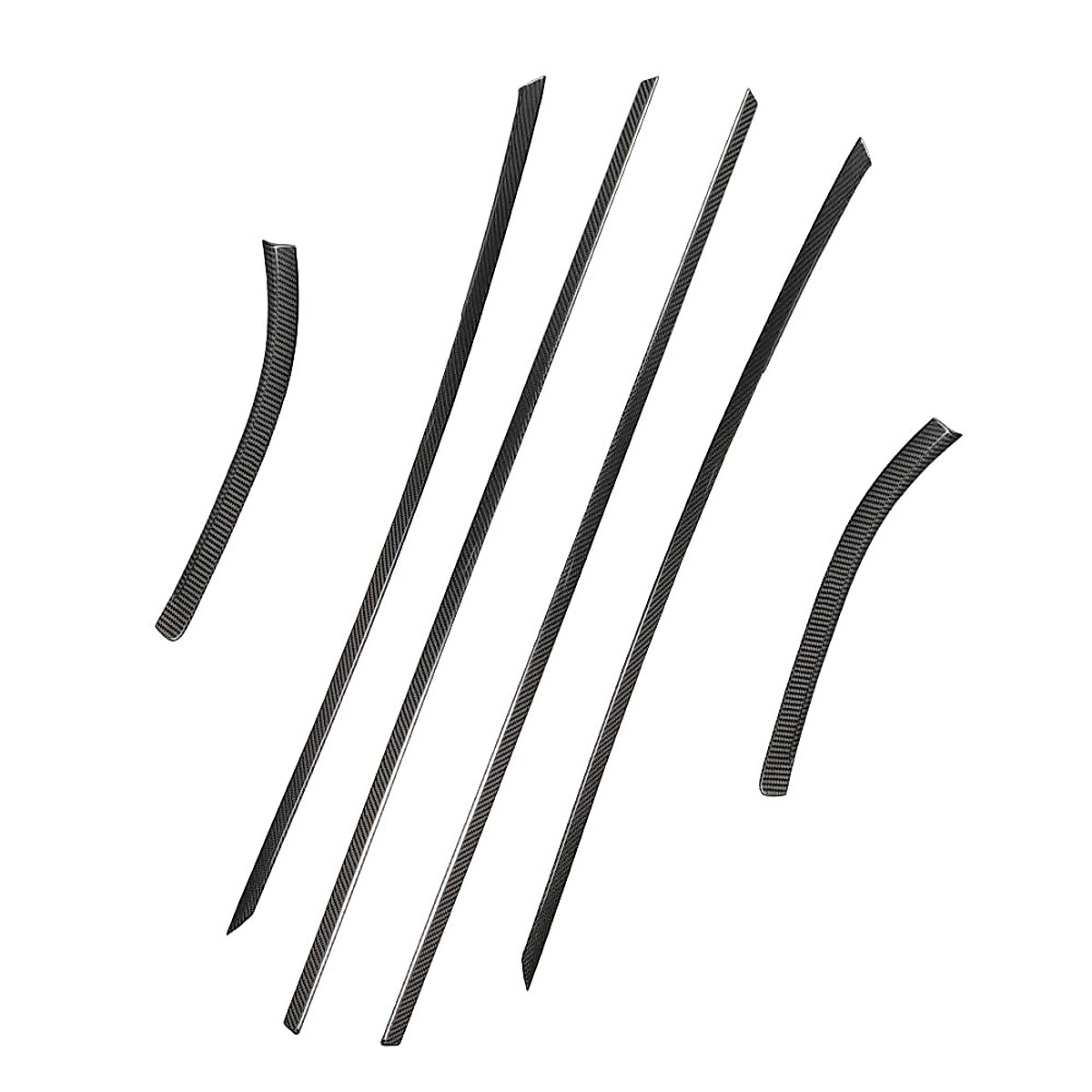 JSWAN 6PCS Real Carbon Fiber Window Molding Trim Fit for Toyota Supra GR A90 MK5 Carbon Fiber Window Seal Strip Cover Car Outside Anti-Scratch Seal Belt
