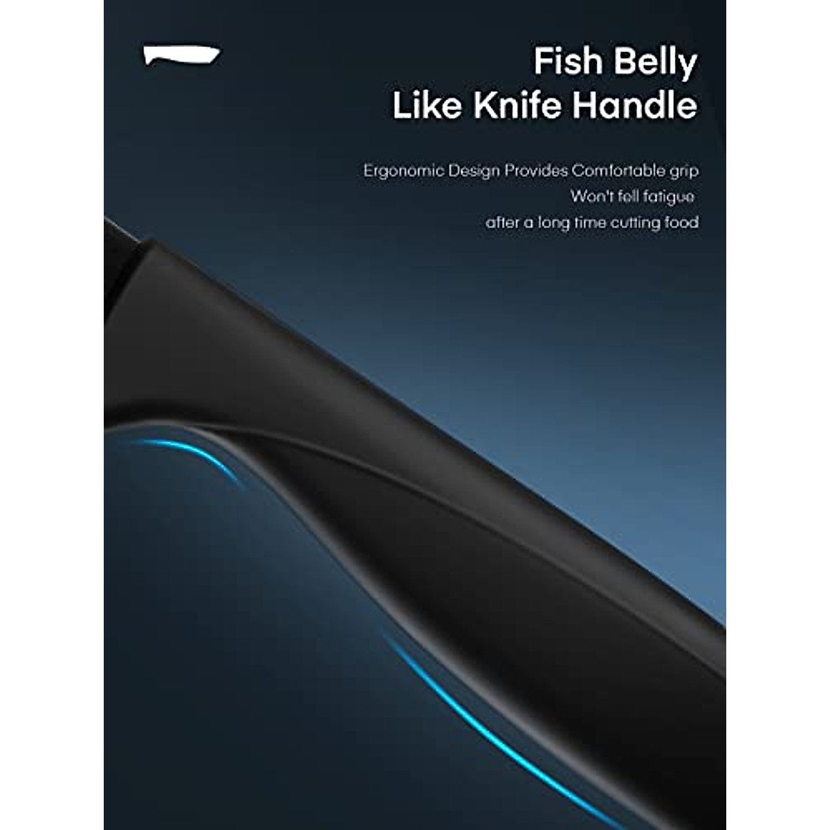 Knife Set, D.Perlla 16 Pieces Black Kitchen Knife Set with Acrylic Stand, High Carbon Stainless Steel, BO Oxidation Knife Block Set, No Rust, Non Slip Handle, Sharp Knife