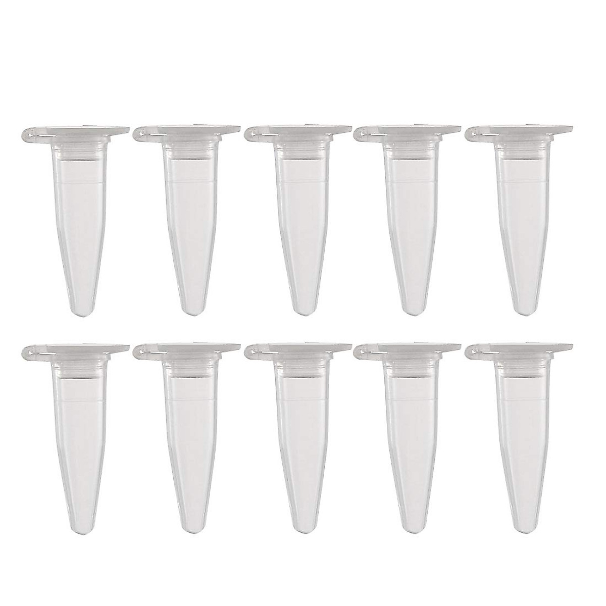 uxcell 50 Pcs 0.2ml Plastic Centrifuge Tubes with Snap Cap, Polypropylene Graduated Micro Centrifuge Tube, Conical Bottom, Clear, Storage Container for Beads Sample Lab