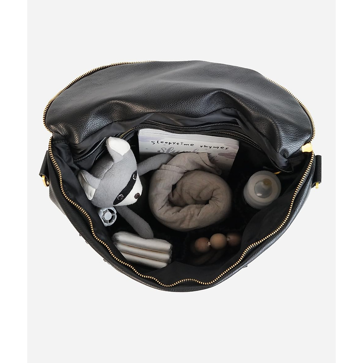 FAWN DESIGN The Original Diaper Bag, Faux Leather Diaper Bag Backpack, Adjustable Detachable Straps, 12 Pockets, Large Capacity Baby Bag for Mom, 13 x 13.5 x 7 inches (Bag Only)