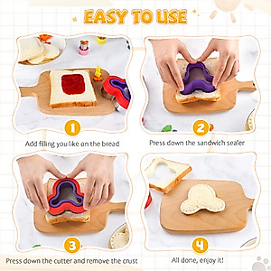 29Pcs Sandwich Cutter and Sealer Set, HAIMST Sandwich Cutters for Kids Lunch Sandwich Bread Decruster DIY Cookie Cutters Fruit Vegetable Cutter Shapes Sandwich Mold for Kids Bento Lunch Box