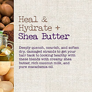 Maui Moisture Heal & Hydrate + Shea Butter Shampoo + Conditioner to Repair & Deeply Moisturize Tight Curly Hair with Coconut & Macademia Oils, Vegan, Silicone, Paraben & Sulfate-Free, 13 Fl Oz