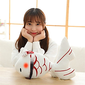 Obanai Anime Toilet-Bound Hanako-kun Mokke Plush Doll Pillow Yashiro Nene Jibaku Shōnen Hanako-kun Toy 17〃 Cartoon Doll Bunny Toy (Fish Doll)