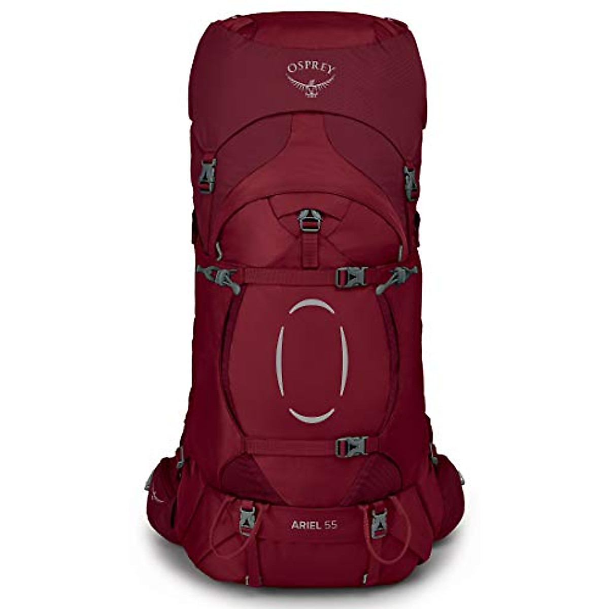 Osprey Ariel 55L Women's Backpacking Backpack, Claret Red, WXS/S