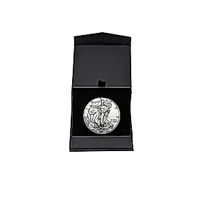 2016 - U.S. Silver Eagle in Plastic Air Tite in Magnet Close Black Gift Box - Gem Brilliant Uncirculated Dollar US Mint Uncirculated
