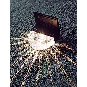 TIJNN Solar Deck Lights, Outdoor Lighting Backyard Decor Outside Step Lights Garden Post Fence - 6 Pack