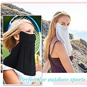 Sureio 9 Pcs Face Mask for Sun Protection for Women Breathable Face Mask Cooling Neck Gaiter Face Scarf Mask Bandana for Man (Simple Style, Lovely Color)