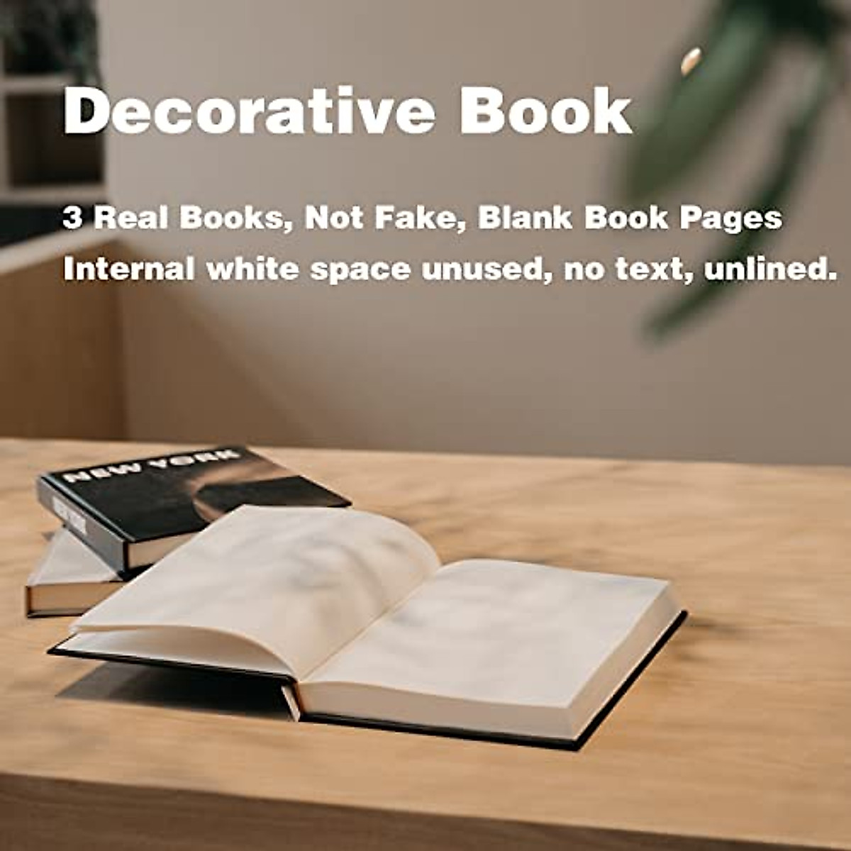 3 Pieces Large Size Fashion Decorative Book,Decorative Hardcover Books, Modern Stack,Fashion Design Book ,Display Books for Coffee Tables/Shelves Black and White Gray Shelf Night Stands Decor