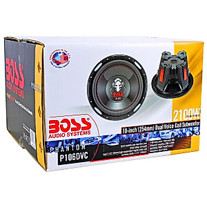 BOSS Audio Phantom P106DVC 10" 4200W DVC Car Subwoofers Power Subs Pair