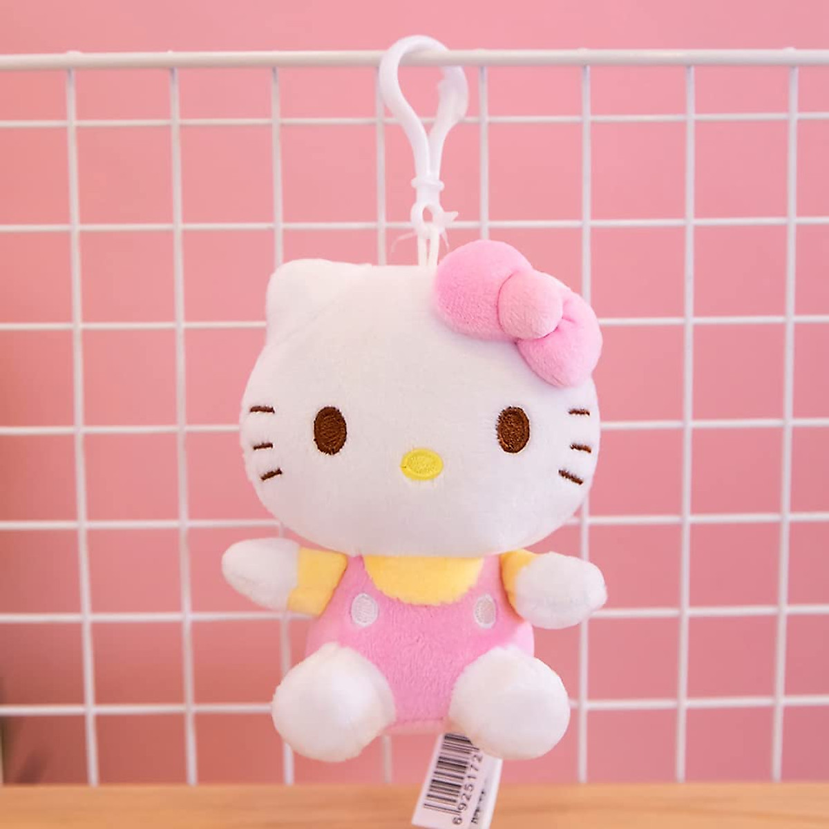 AmBealla Cartoon Keychain Pendant Doll cute Classic Plush Doll Cute Accessories Key Ring Pendant (Pink)