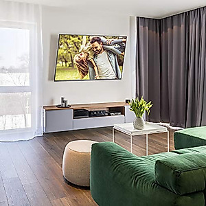 Tilting TV Wall Mount Bracket, Universal TV Mount Low Profile for 26-55 Inch Flat Screen TVs, Ultra Slim, Easy to Install with Tilting Knob, Fits 12"/16" Studs, Max VESA 400x400mm, 99 lbs. ELIVED