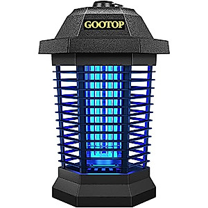 GOOTOP Bug Zapper Outdoor Electric, Mosquito Zapper, Fly Traps, Fly Zapper, Mosquito Killer, 3 Prong Plug, 90-130V, ABS Plastic Outer (Black)