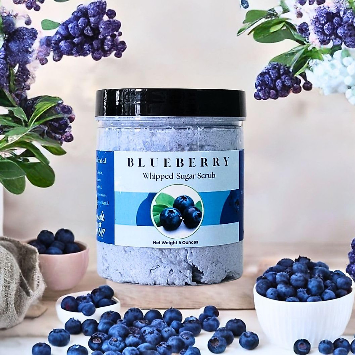 Sugar Scrub Soap Whipped Cream (Blueberry)