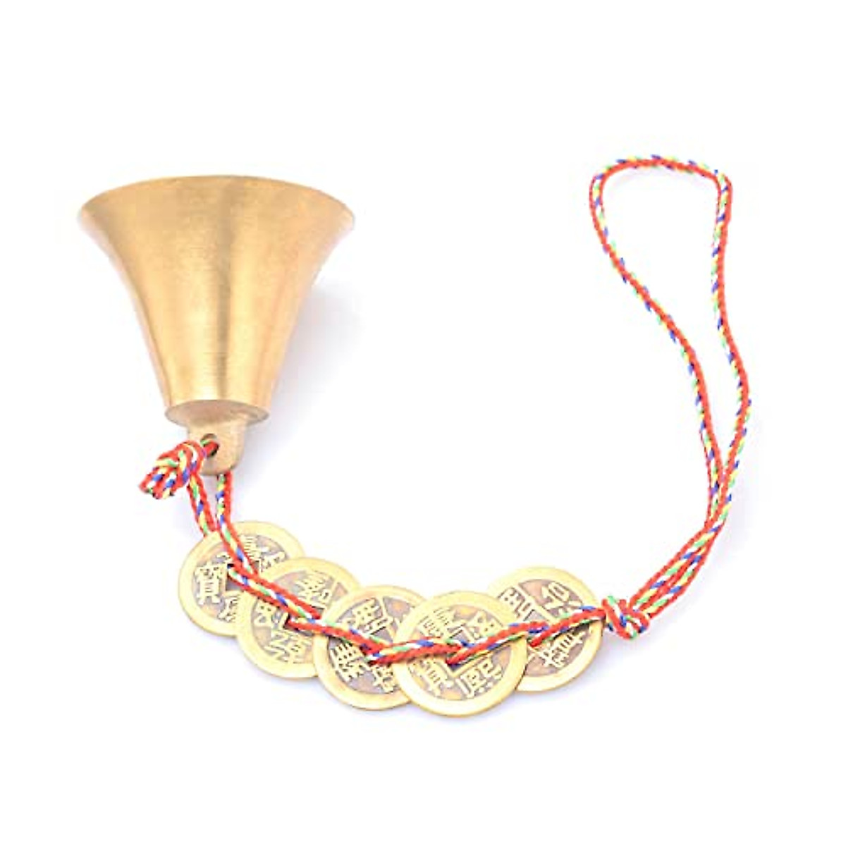 Yutoner Chinese Feng Shui Bell for Wealth and Safe, Pendant Coins for Peace and Success,Feng Shui Element, Good Luck Car Door Hanging Pendant Chime (Copper)