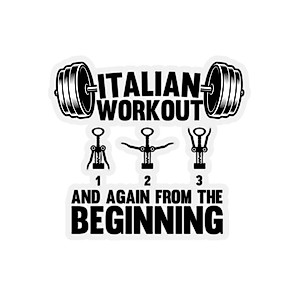 Teegarb Letter Blanket Sticker Decal Novelty Weightlifting Weights Workout Heavylifting Lover Humorous Italia Stickers for Laptop Car 6" × 6" / Transparent