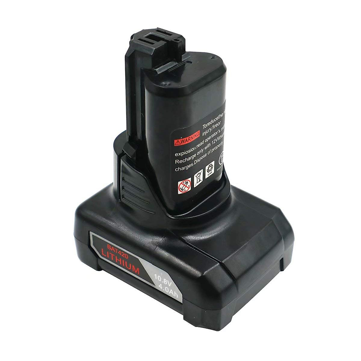 4000mAh 18650 Battery Pack BOS12D Li-ion Battery 12V Replacement for BOSCH BAT411 D70745 BAT411A BAT412A PS40-2 PS20-2 Battery Pack 12V