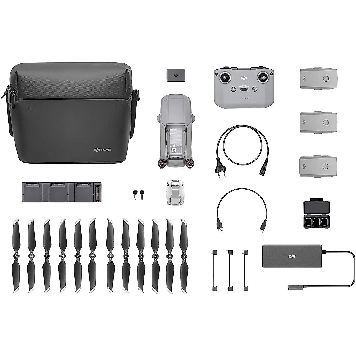 DJI Mavic Air 2 Fly More Combo & Auto-Activated DJI Care Refresh Bundle-Drone Quadcopter UAV with 48MP Camera 4K Video 1/2" CMOS Sensor 3-Axis Gimbal 34min Flight Time ActiveTrack 3.0, Gray (Renewed)