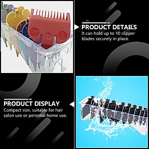 EXCEART Guide Comb Storage Box Hair Clipper Storage Box Limit Comb Organizer Guide Comb Storage Case Hair Tools Supplies Organizer for Barbershop